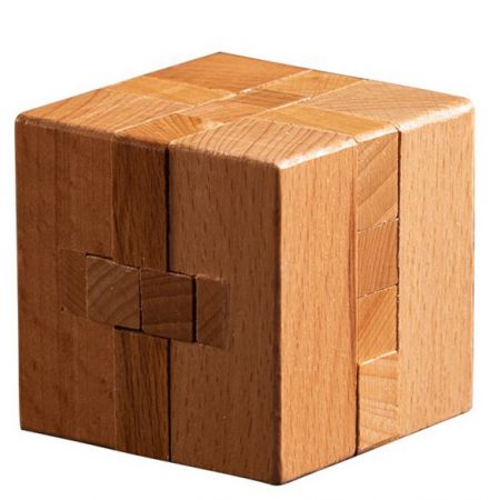 Buzzles 3D Interlocking Wooden Jigsaw Puzzle Cube - 7 x 7 x 5.5 cm ...