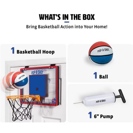Pop-a-Shot Slam Dunk Over-The-Door Mini Arcade Basketball Hoop ...