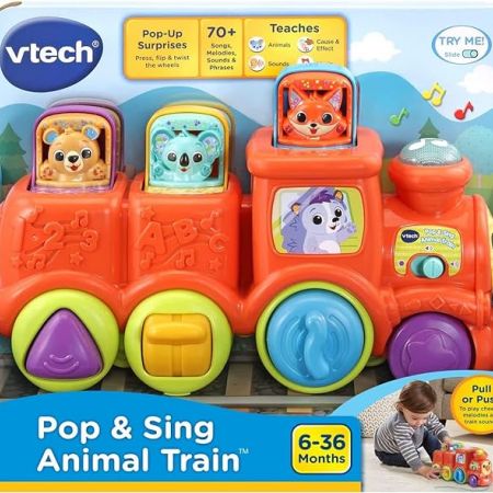 Vtech Pop & Sing Animal Train English Version 6+ Months - Makhsoom