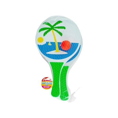 Colorful Wooden Beach Rackets Set 6+ Years - 38 x 23 cm - Makhsoom