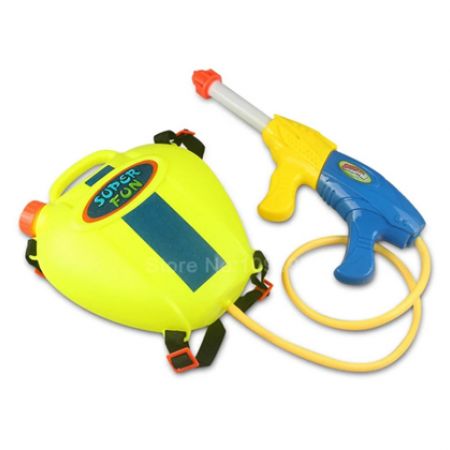 Plastic Backpack Water Gun For Kids Yellow & Blue - Makhsoom