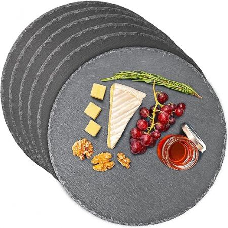 Round Stone Serving Plates 1 Pcs 24 cm - Makhsoom