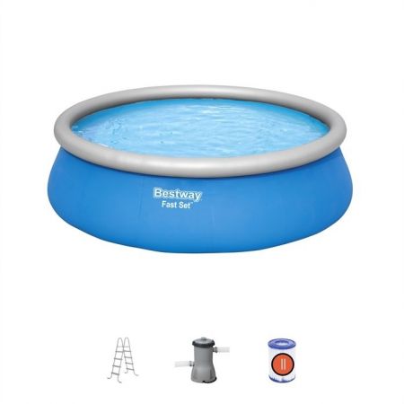 Bestway Fast Set Swimming Pool Set Inflatable - 457 x 122 cm - Makhsoom