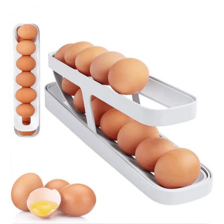 Automatic Roll Down Egg Dispenser 10 x 35 Cm - Makhsoom