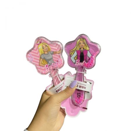 Stylish Barbie Hair Brush For Kids - Purple - Makhsoom