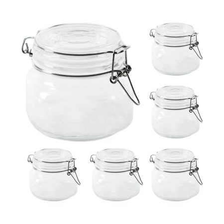 Glass Pressure Jar 1 Pcs - 480 ml - Makhsoom