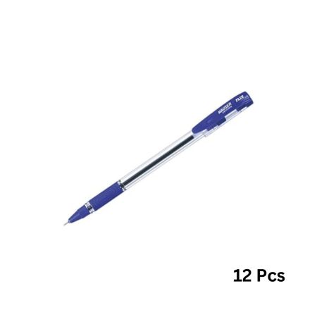 Comfortable Rubber Grip Blue Pen Pack 12 Pcs - Makhsoom