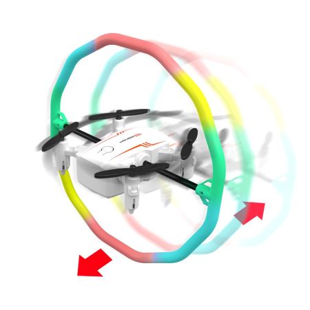 Remote Control Rotation Drone With LED Lights 2.4GHX - 14+ - Makhsoom