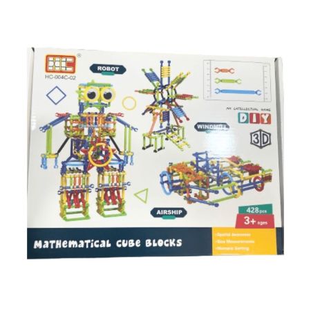 3D Mathematical Cube Blocks 428 Pcs - 3+ - Makhsoom