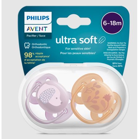 Avent Philips Set of Ultra Soft Deco Soothers 2 Pcs 6+ Months - Blue ...