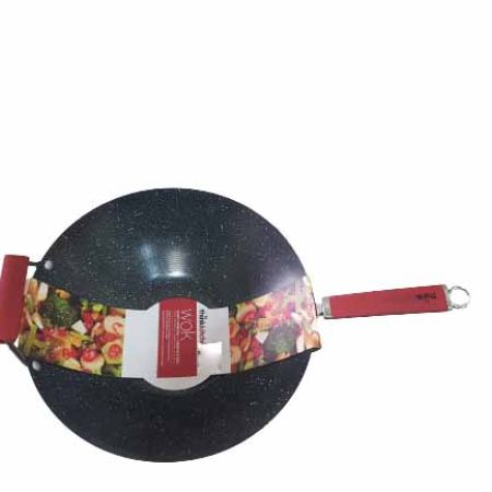 Thinkkitchen Marble Carbon Steel Wok 36 cm - Makhsoom