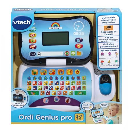 Vtech Ordi Genius Pro Noir French Version 3+ Years - Makhsoom
