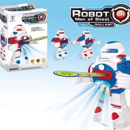 Robot Man Of Steel With Sound & Light Toy 5+ Years - Makhsoom