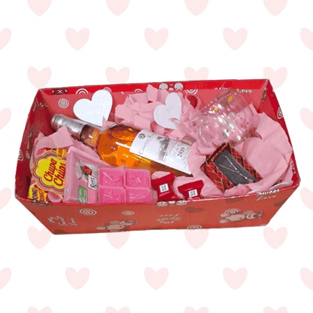 Valentine Love & Cheers Gift Box 6 Pcs - Makhsoom