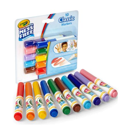 Crayola Color Wonder Mess Free 10 Markers 3+ Years - Makhsoom