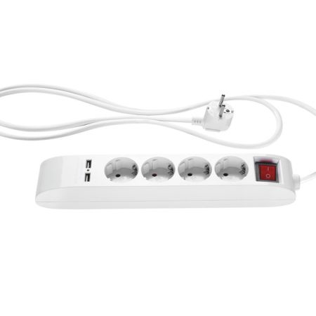 Silvercrest 4-Way Power Strip With USB Max.12 W - Makhsoom