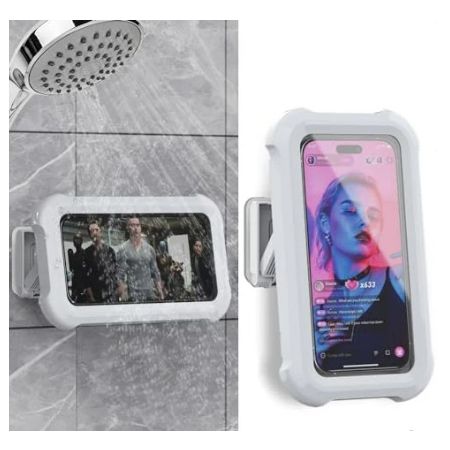 Shower Phone Holder 360 degree Rotation, Waterproof Wall Mount Shower ...