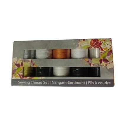 Crelando Sewing Thread Set Set Of 10 Pcs - Makhsoom