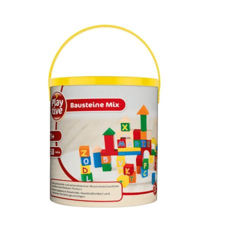 Playtive Assorted Building Blocks 58 Pcs 1+ Years - Makhsoom