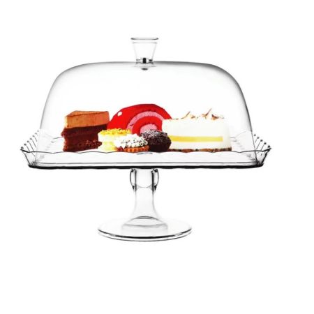 Plexi Cake Stand With Cover - Makhsoom