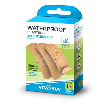 Vitaplus Waterproof Plaster Classic 16 Pcs - 7.2 x 1.9 cm - Makhsoom