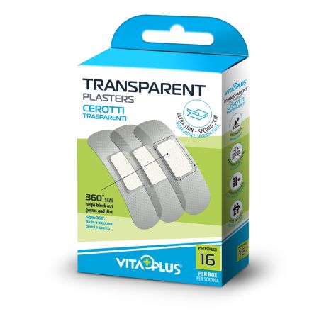 Vitaplus Transparent Plaster Classic 16 Pcs - 7.2 x 1.9 cm - Makhsoom
