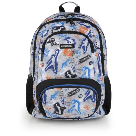Gabol Backpack 2 Part Freedom Kids Grey - 34 x 46 x 20 cm - Makhsoom