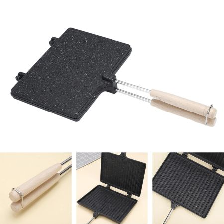 Nonstick Double Sided Hand Sandwich Maker - Makhsoom