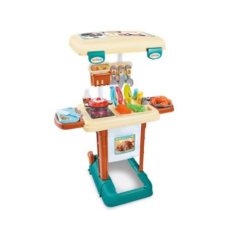 3-in-1 Suitcase Kitchen Toy Set for Kids Pretend Play 3+ Years - Makhsoom