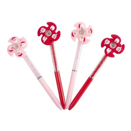 Christmas Rotating Windmill Ball Pen - Red - Makhsoom