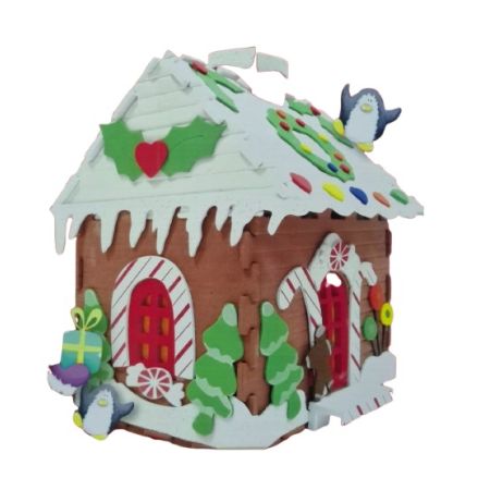 Build & Decorate it Yourself Foam Gingerbread House Craft Kit 3+ Years ...