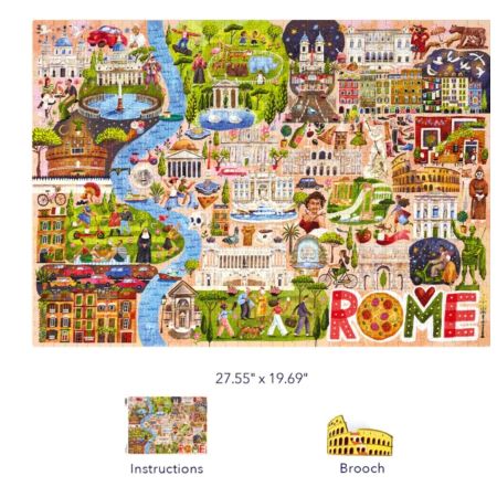 Mideer Artist Puzzle: Rome Adventure 1000 Pcs 12+ Years - 70 x 50 cm ...