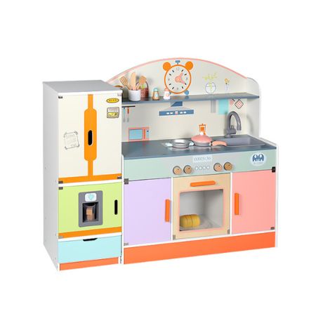 Wooden Corner Kitchen For Kids Fun 150 x 29.5 x 92 CM - Makhsoom