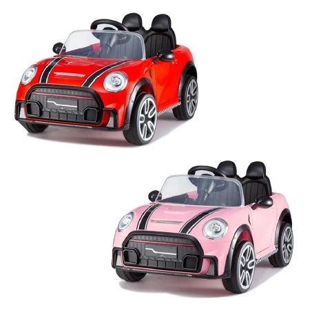 Mini Cooper Electric Ride-On Car with Bluetooth 12V - Red - Makhsoom