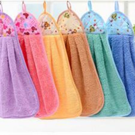 Quick Dry Wipe Hand Towel Hanging - Blue - Makhsoom