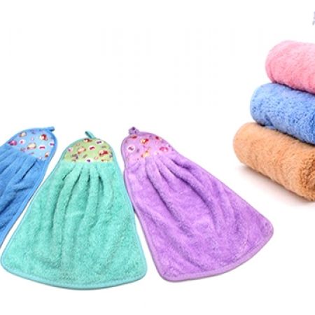 Quick Dry Wipe Hand Towel Hanging - Blue - Makhsoom