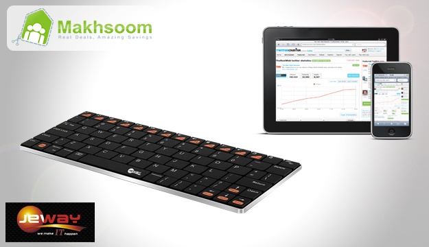50% Off Jeway Bluetooth Keyboard (Only $23 instead of $46) - Makhsoom