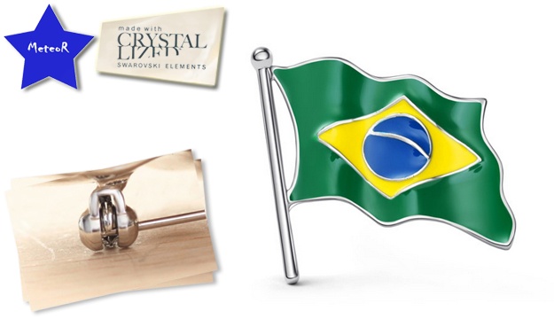 50% Off Brazil Flag Brooch (Only $17 instead of $34) - Makhsoom