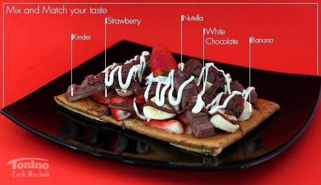 50% Off Crepes Off The Menu For Two from Tonino, Zouk Mosbeh (Only $6 ...