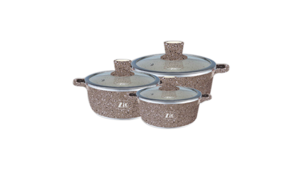 26% Off Zio Set Of 3 Pcs Classic Mix Granit Line Casserole In Different ...