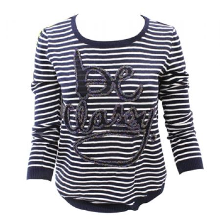 34% Off Long Sleeve Round Neck Striped "Be Classy" Basic Top (Only $23 ...