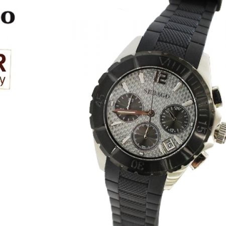 55% Off Sebago Patterned Rubber Watch - Black - Men (Only $84 instead ...