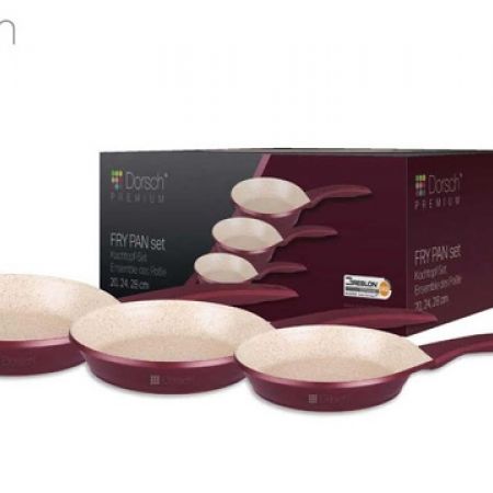 22% Off Dorsch Premium Set Of 3 Pcs Non Stick Ceramic Fry Pan In ...