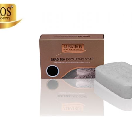 Albatros Dead Sea Exfoliating Soap For Face & Body 100 g - Makhsoom