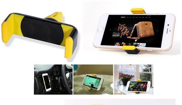 Mini Universal Car Holder - Black/Yellow - Makhsoom