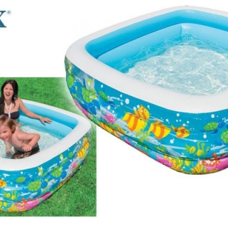 Intex Blue Lagoon Inflatable Aquarium Pool 159 x 159 x 50 cm - Makhsoom