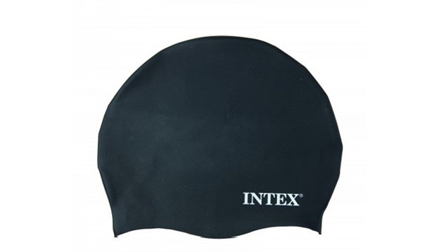 Intex Silicone Swim Cap - Black - Makhsoom