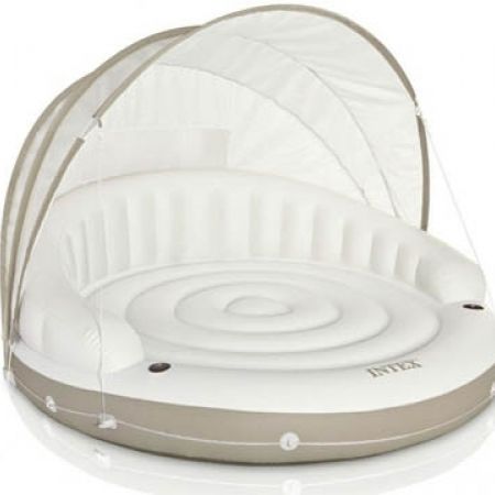 Intex Inflatable Canopy Island Float Lounge 199 x 150 cm - Makhsoom