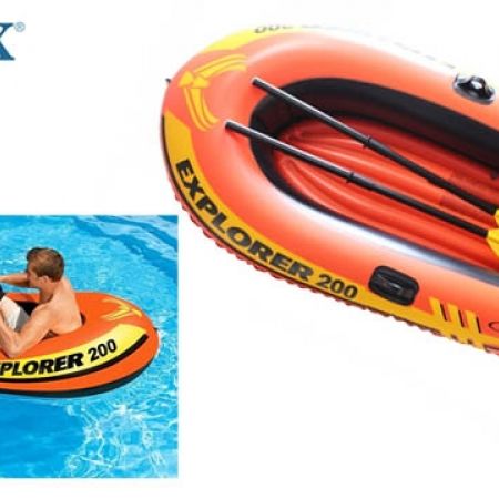Intex Inflatable Boat Explorer 200 For 2 Persons With Paddles 185 x 94 ...