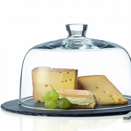 Leonardo Cheese Dome With Slate Board & Cheese Knife - Makhsoom